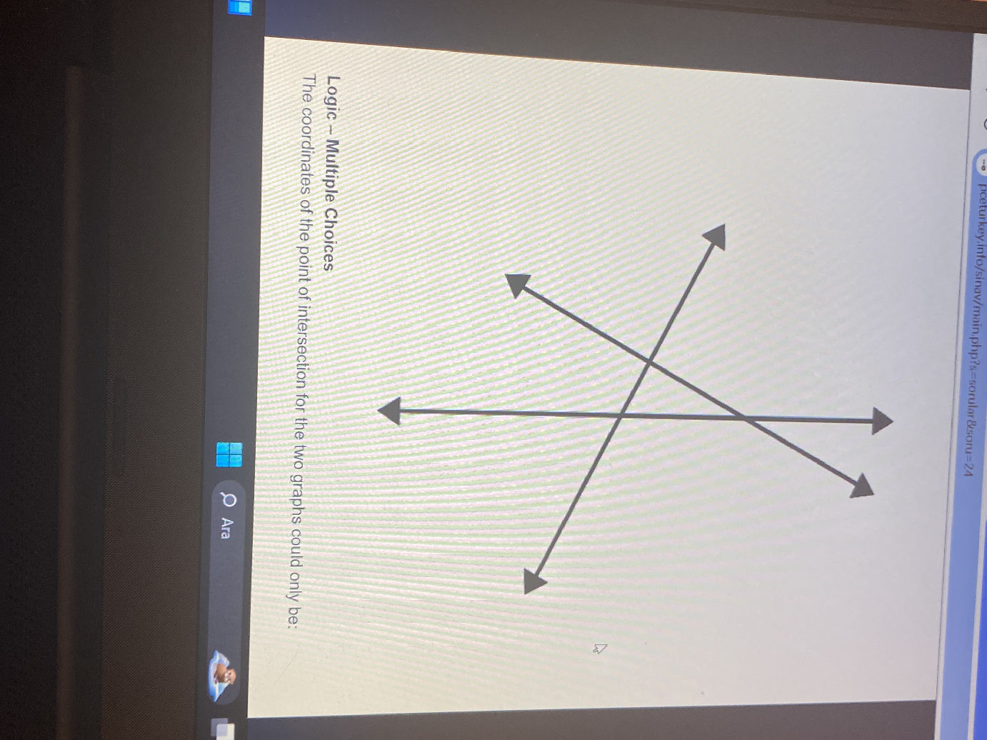 Logic - Multiple Choices The coordinates of | StudyX