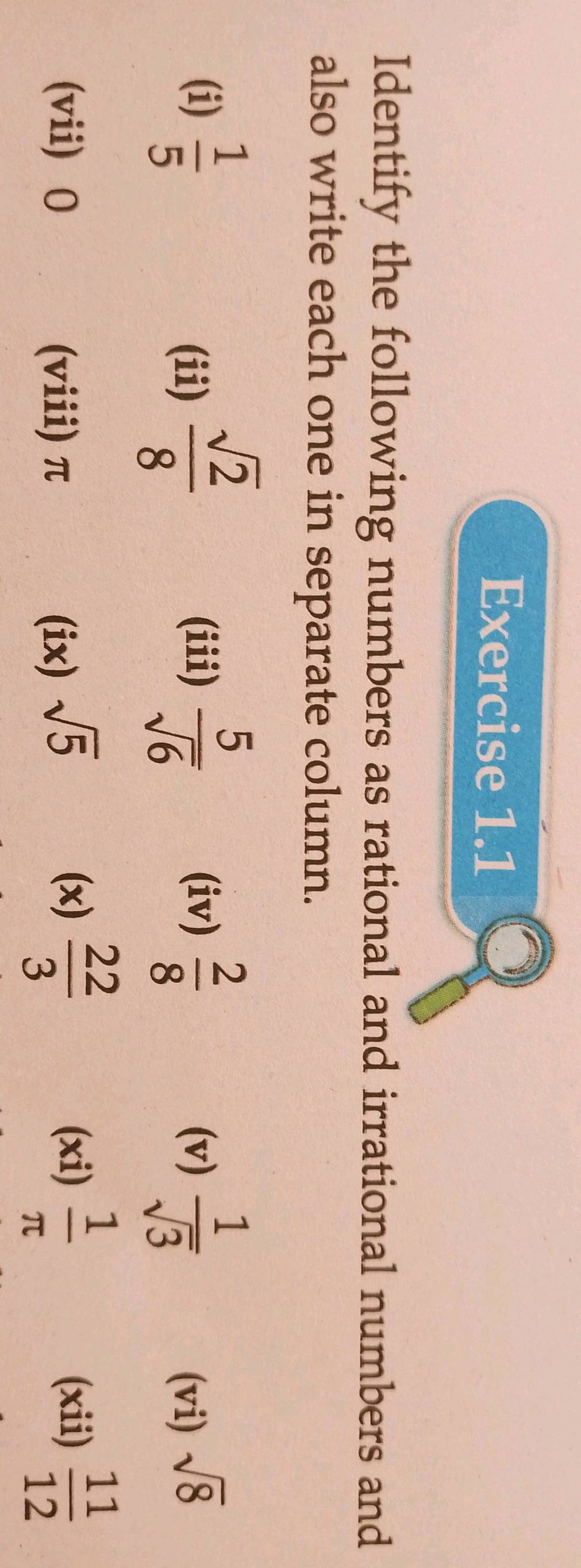 Identify the following numbers as rational | StudyX