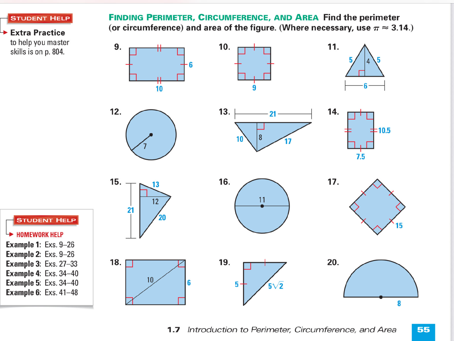 FINDING PERIMETER, CIRCUMFERENCE, AND AREA | StudyX