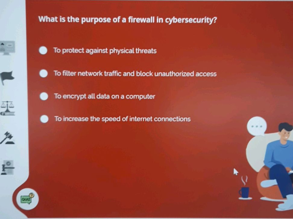 What is the purpose of a firewall in | StudyX