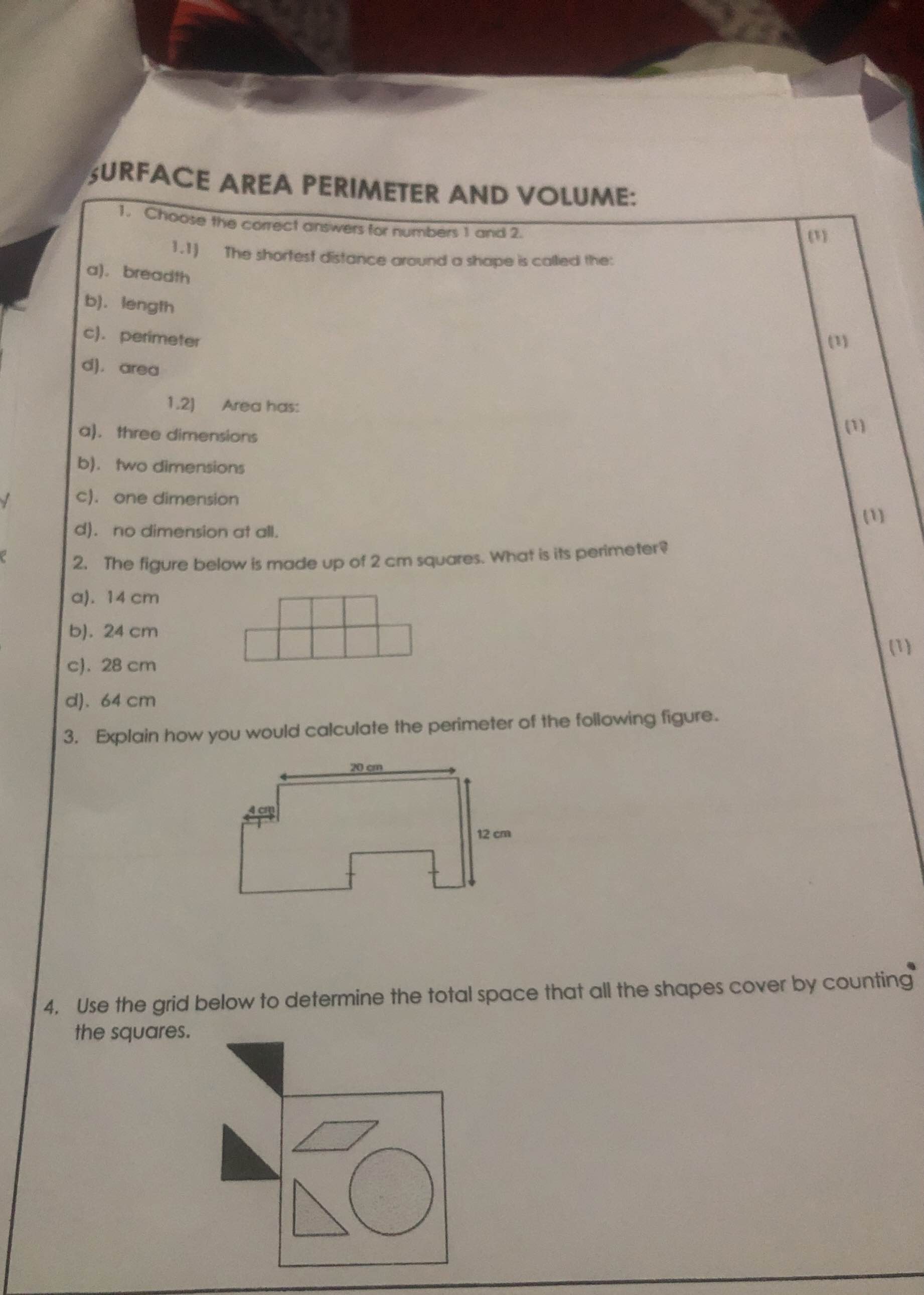 1. Choose the correct answers for numbers 1 | StudyX