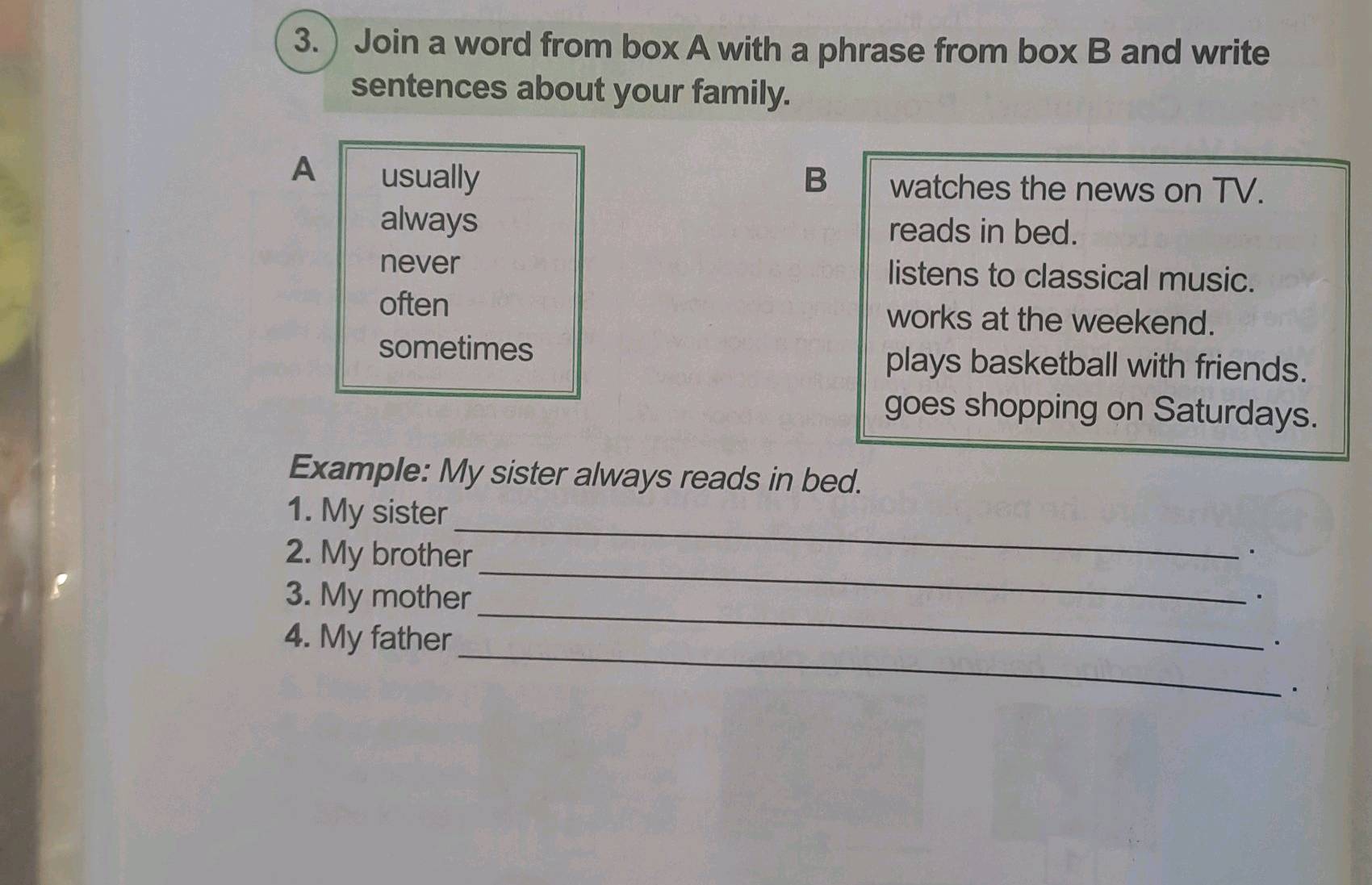 Join a word from box A with a phrase from | StudyX