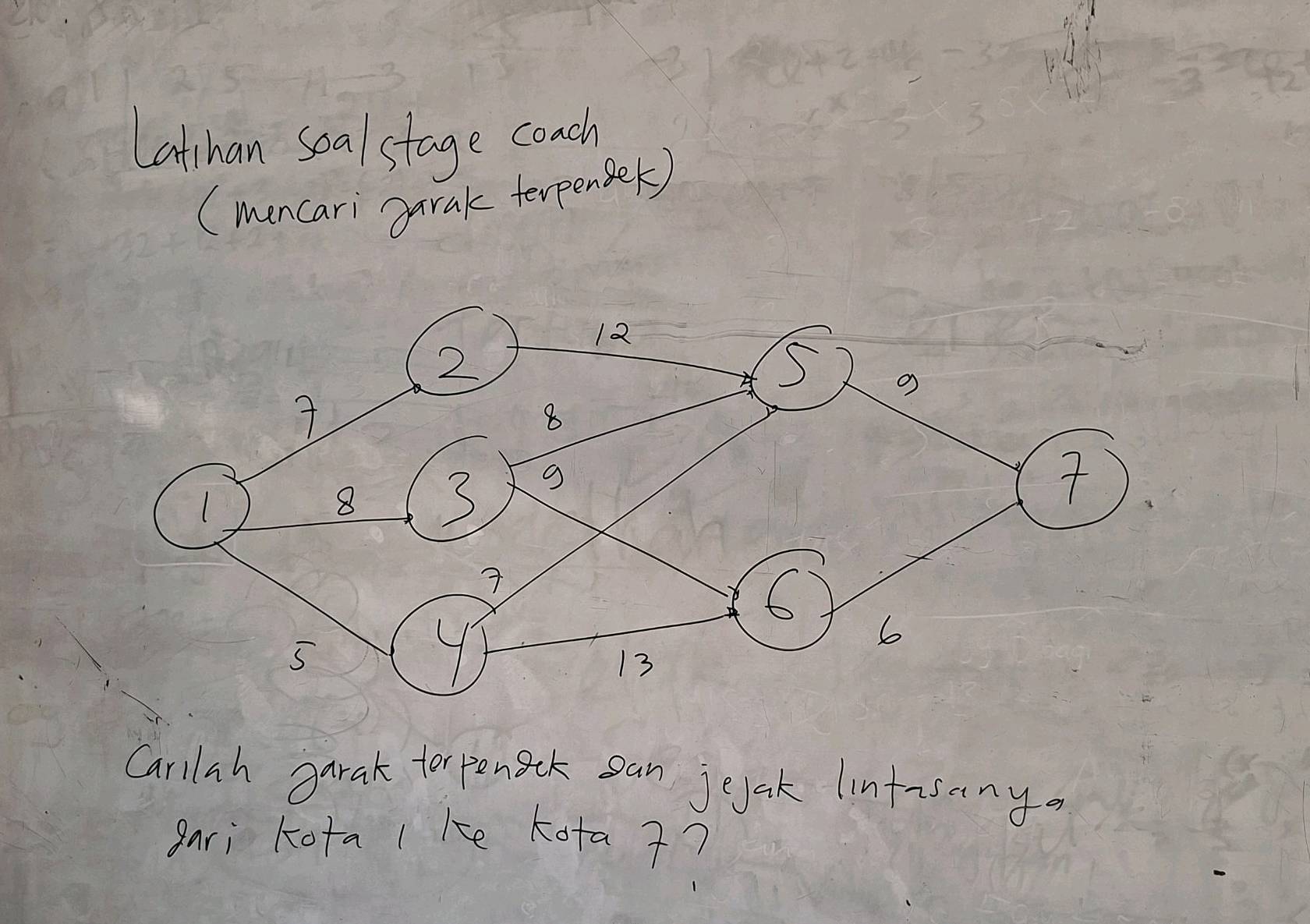 Latihan soal stage coach (mencari Jarak | StudyX