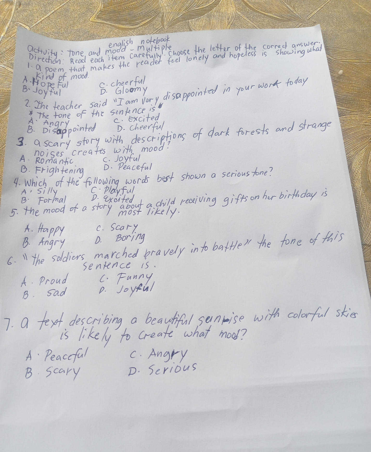 A poem that makes the reader feel lonely and | StudyX