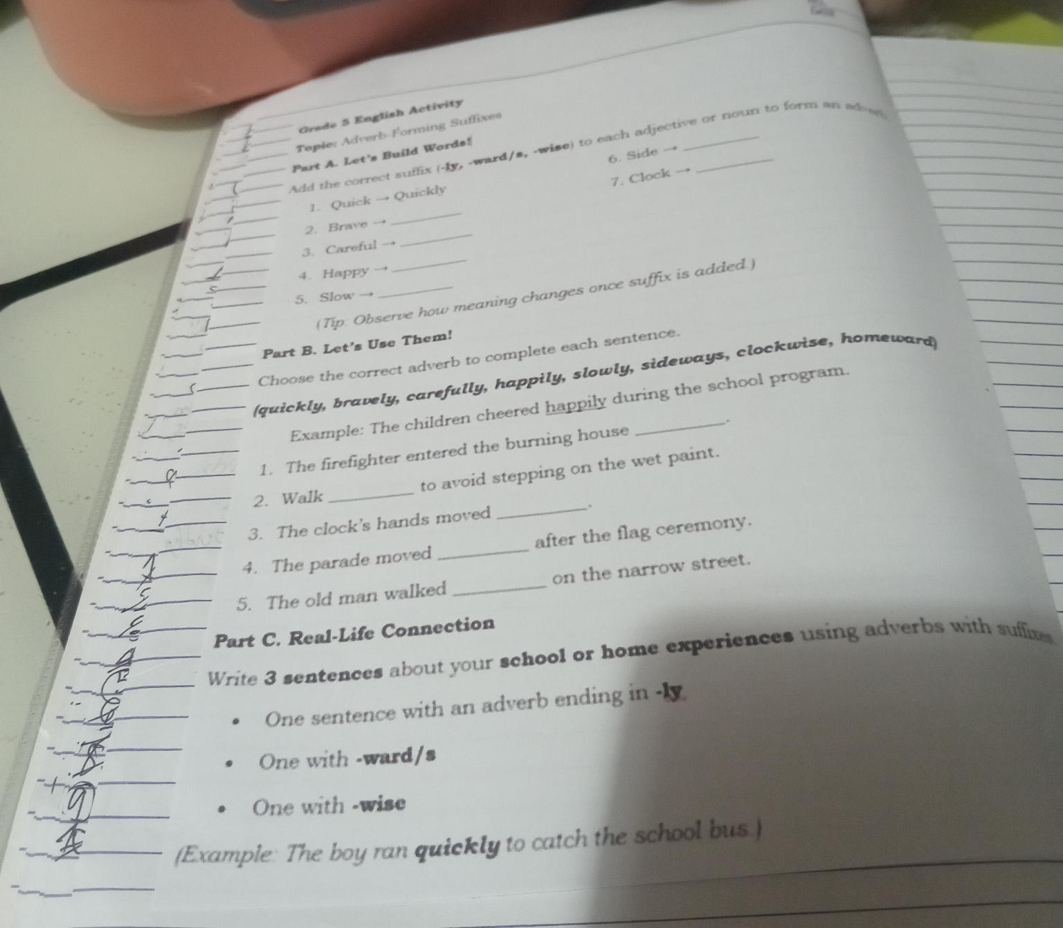 Part A. Let's Build Words! Add the correct | StudyX