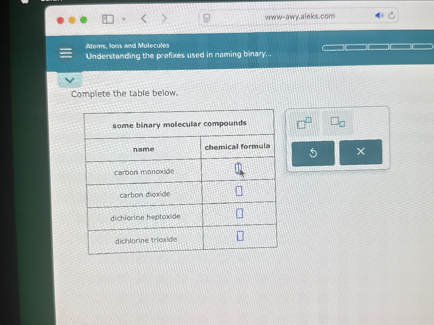 Complete the table below. | name | | StudyX