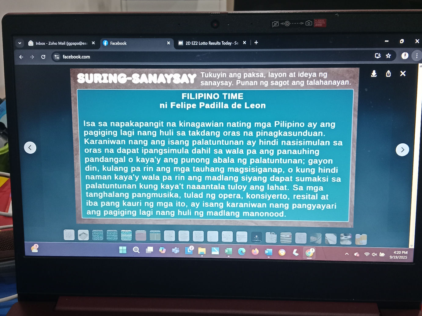 Tukuyin ang paksa, layon at ideya ng | StudyX