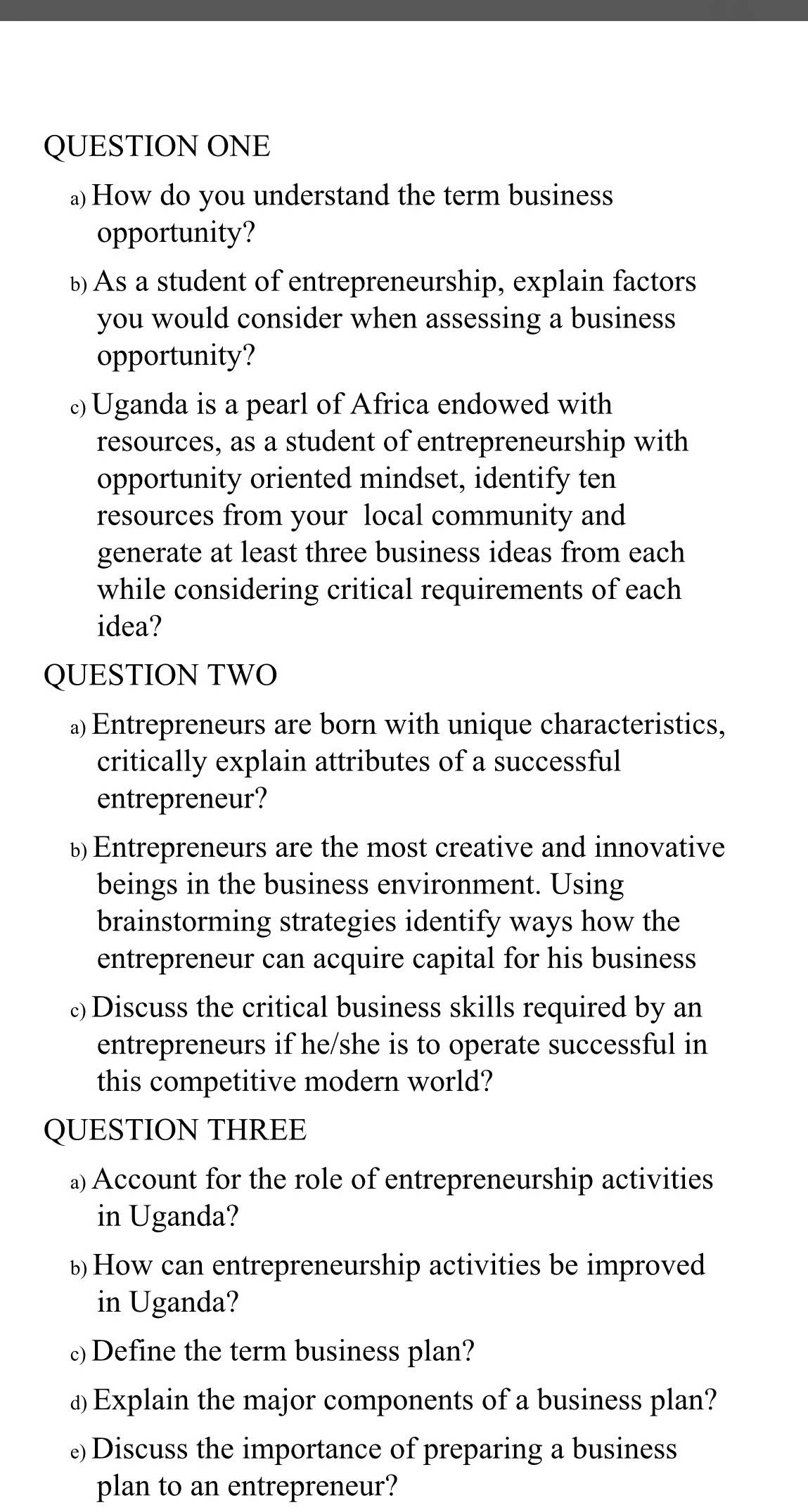 QUESTION ONE a) How do you understand the | StudyX