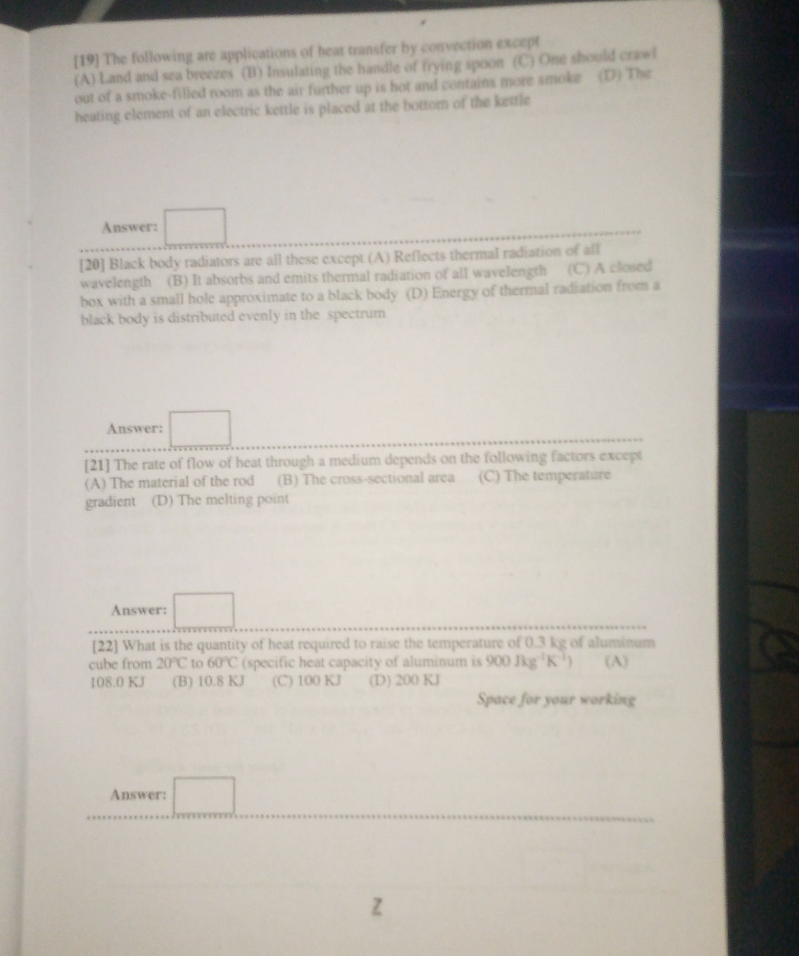 The following are applications of heat | StudyX