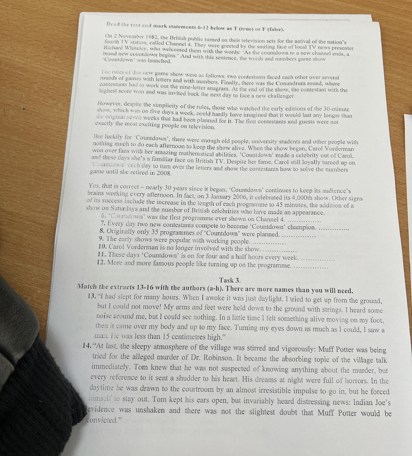 Read the text and mark statements 6-12 below | StudyX