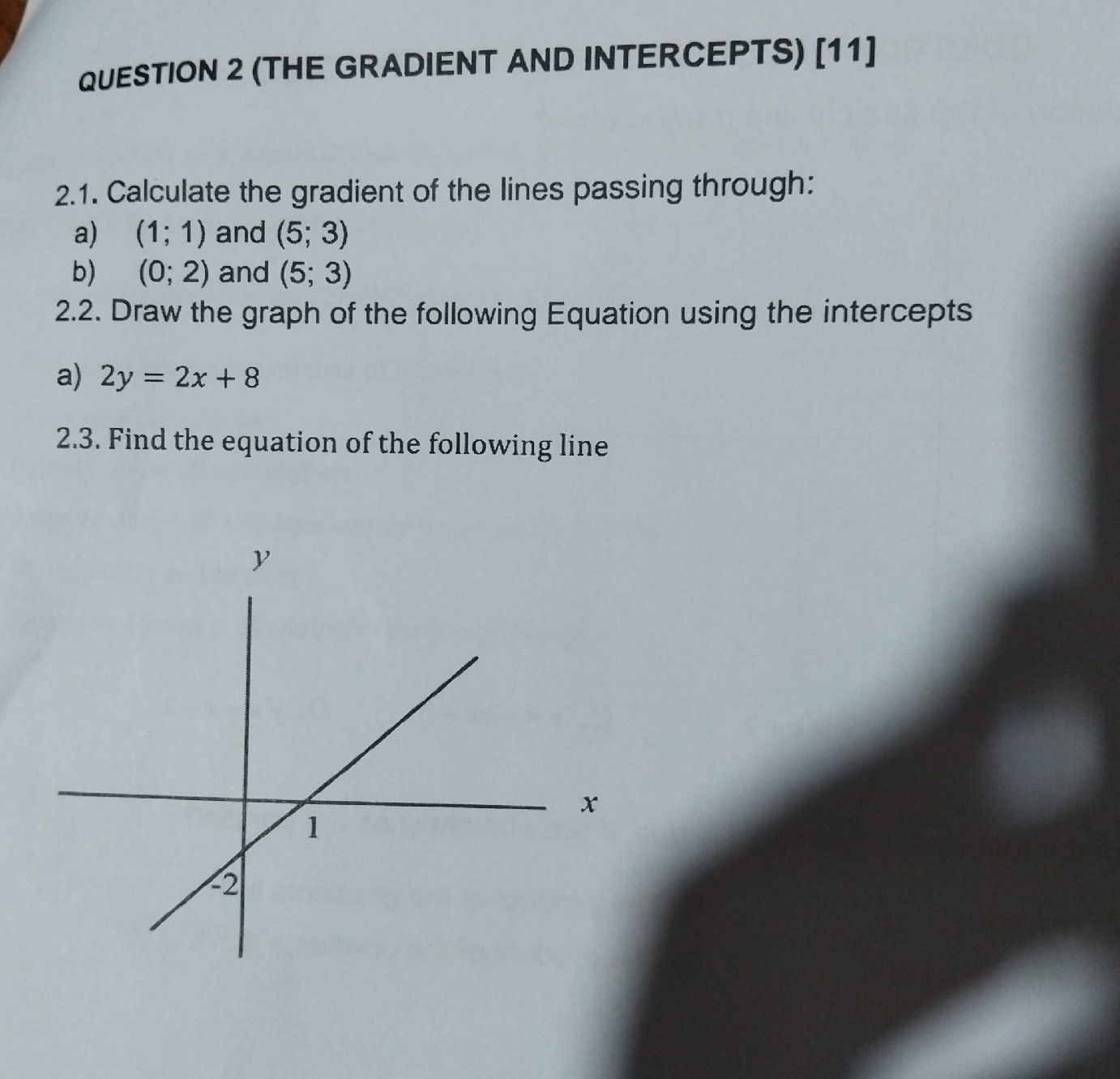 2.1. Calculate the gradient of the lines | StudyX
