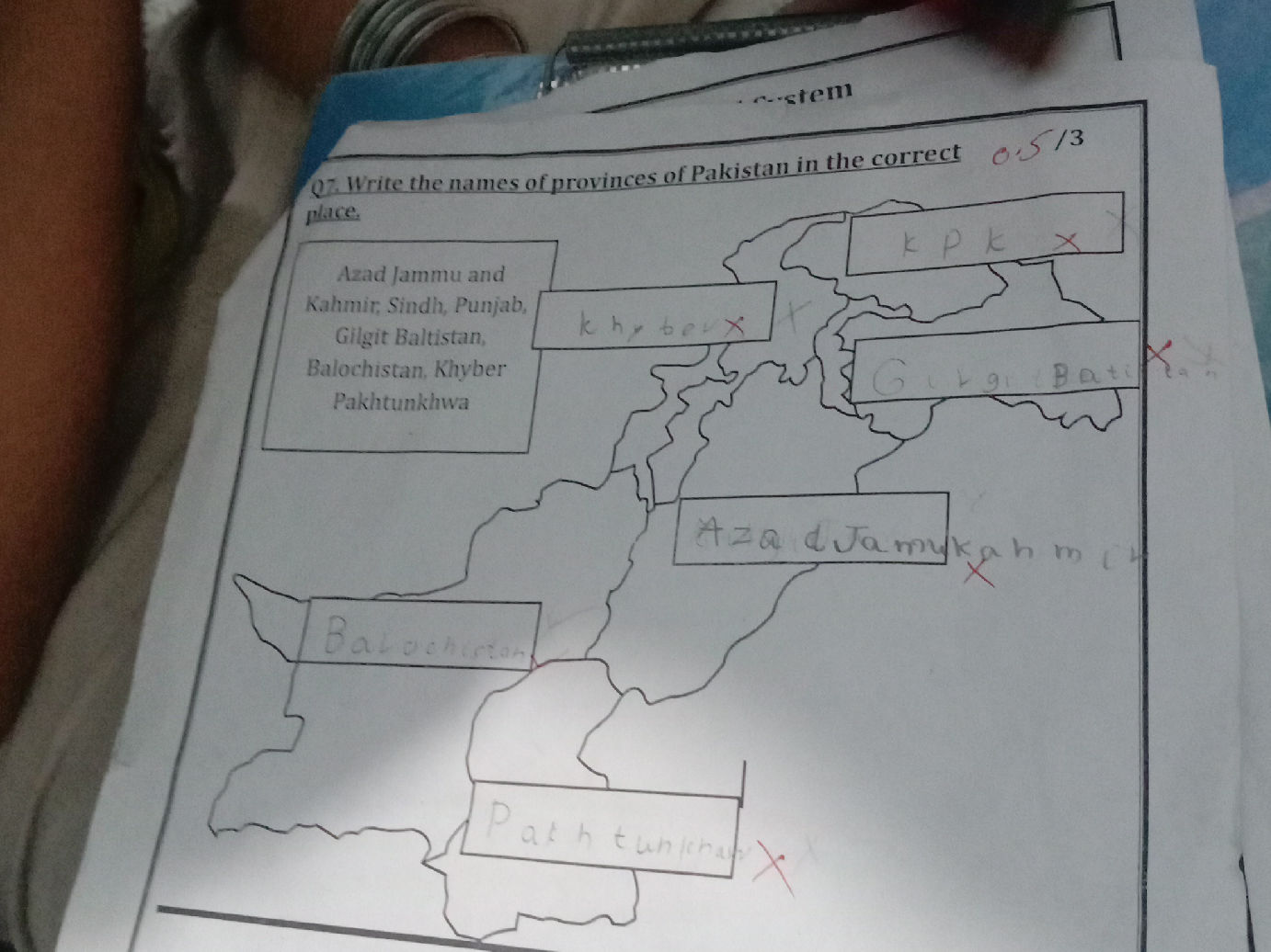 Q7. Write the names of provinces of Pakistan | StudyX