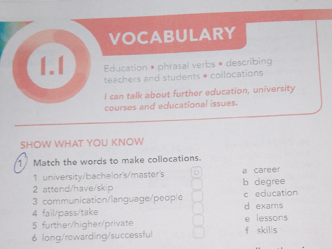 Match the words to make collocations. 1 | StudyX