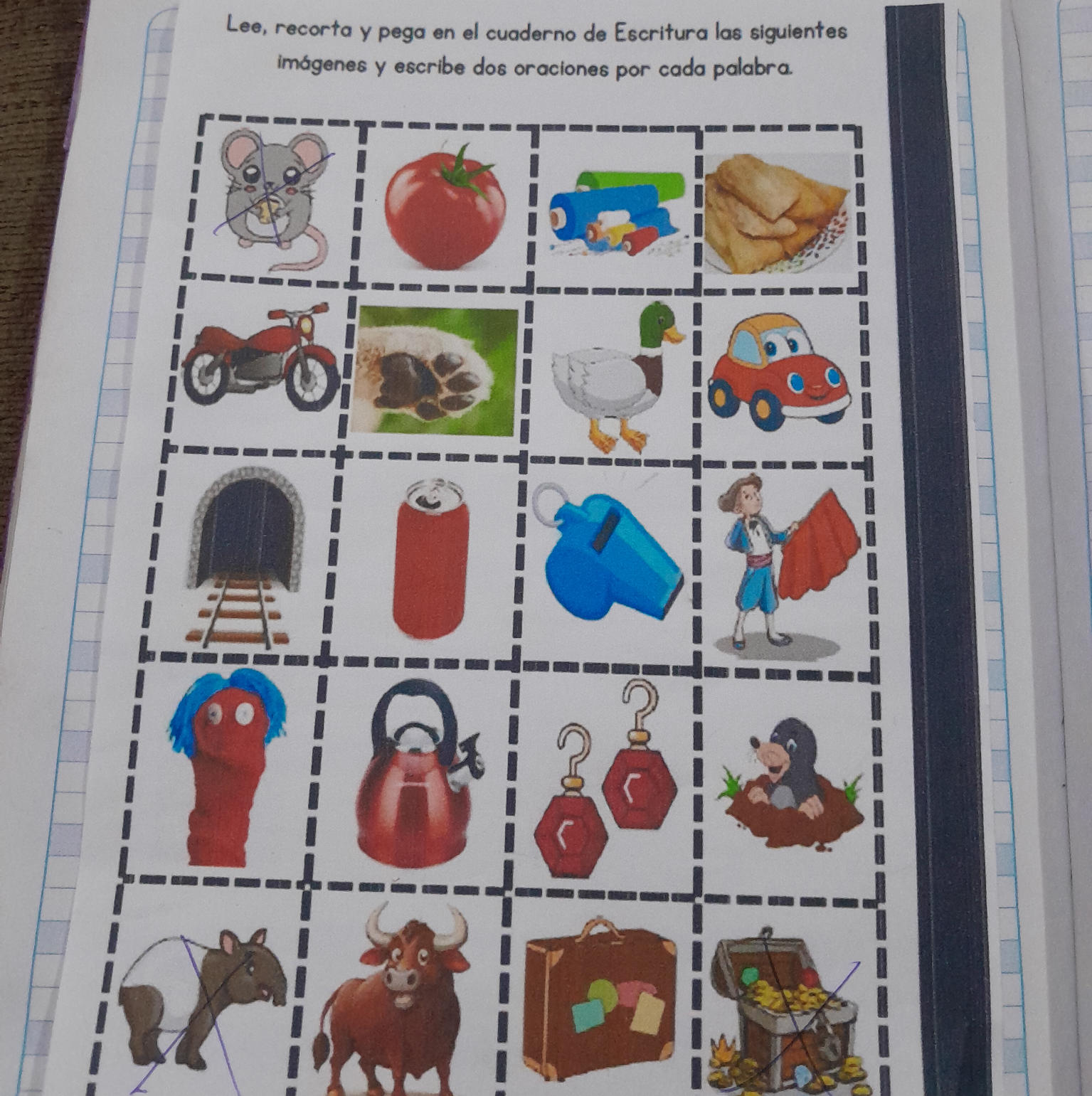 Lee, recorta y pega en el cuaderno de | StudyX