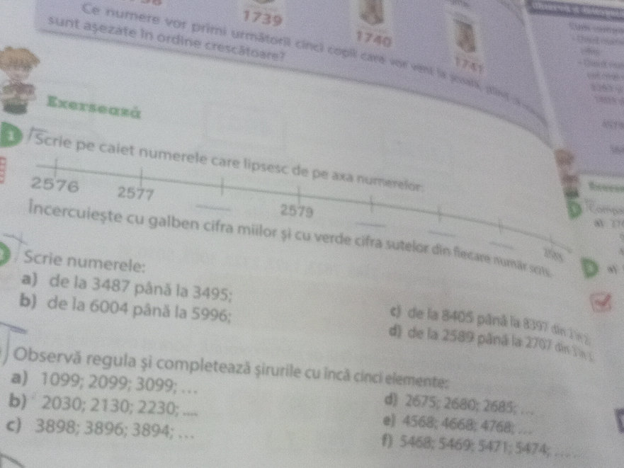 Scrie pe caiet numerele care lipsesc de pe | StudyX