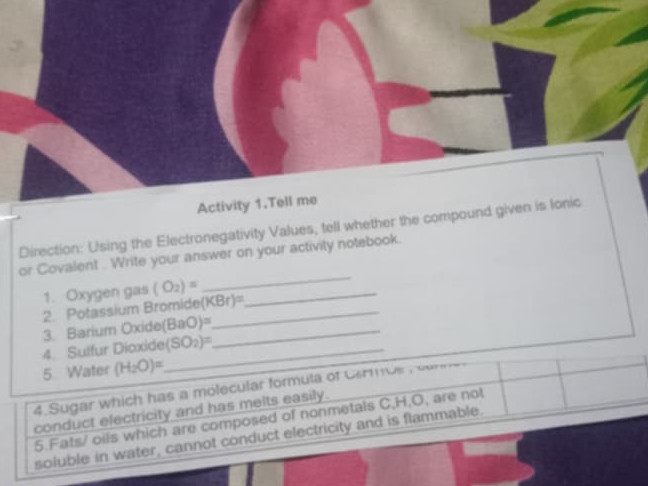 Direction: Using the Electronegativity | StudyX
