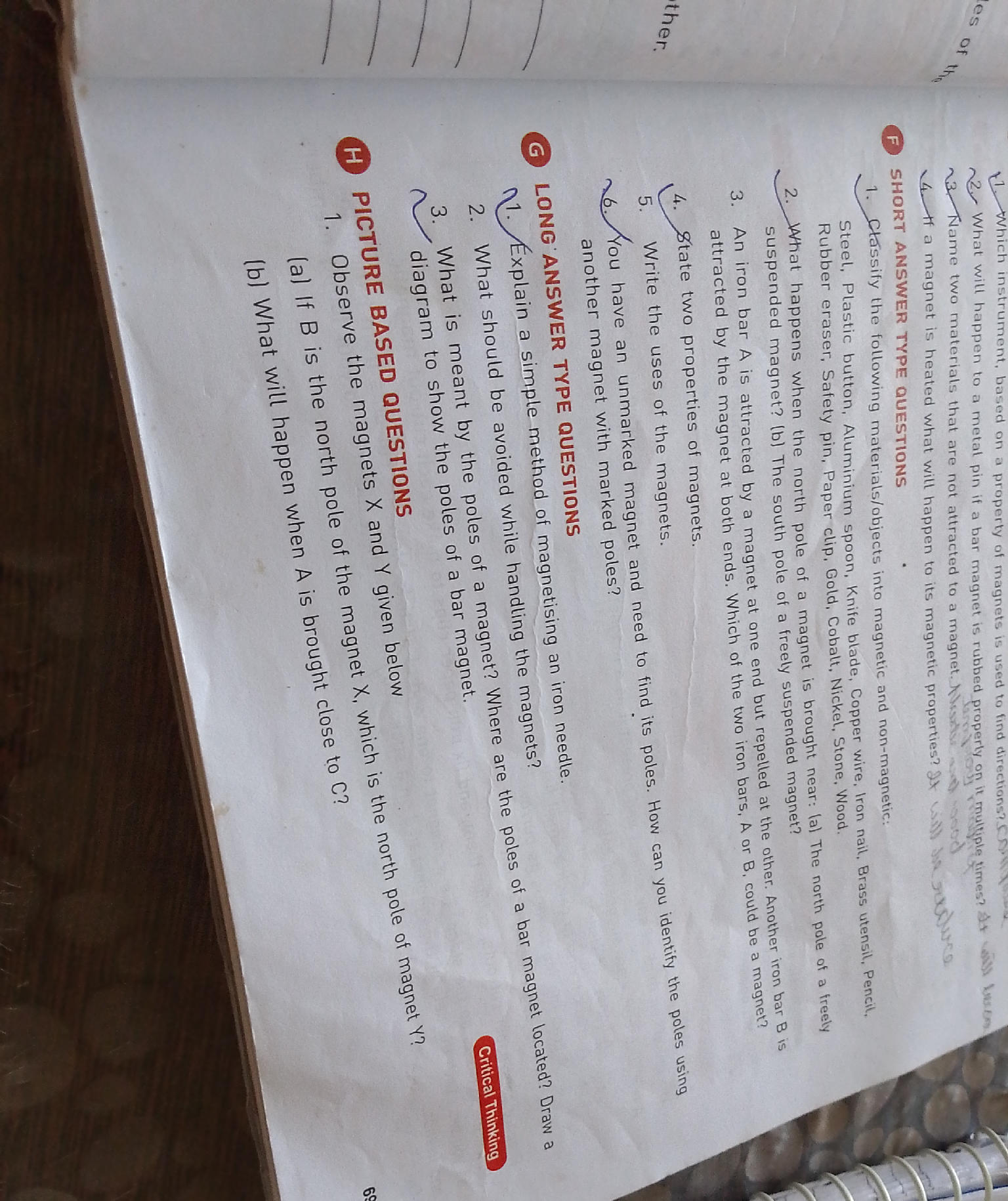 F SHORT ANSWER TYPE QUESTIONS 1. Classify | StudyX