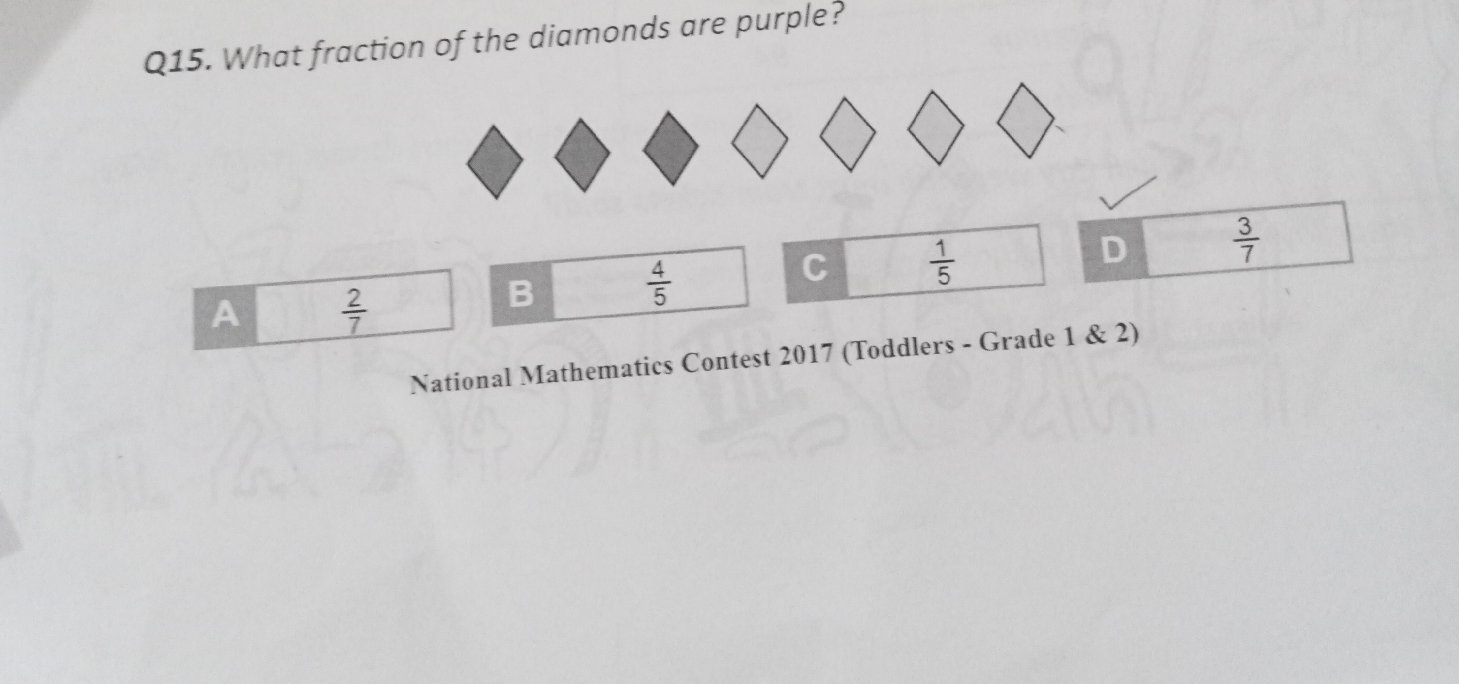 Q15. What fraction of the diamonds are | StudyX