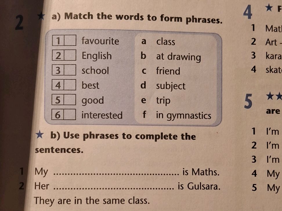 a) Match the words to form phrases. 1 | StudyX