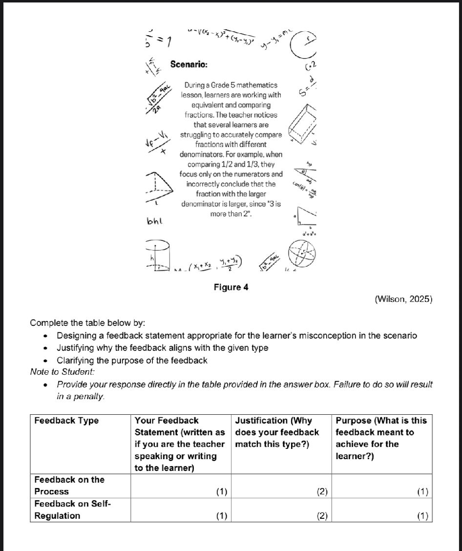 Scenario: During a Grade 5 mathematics | StudyX