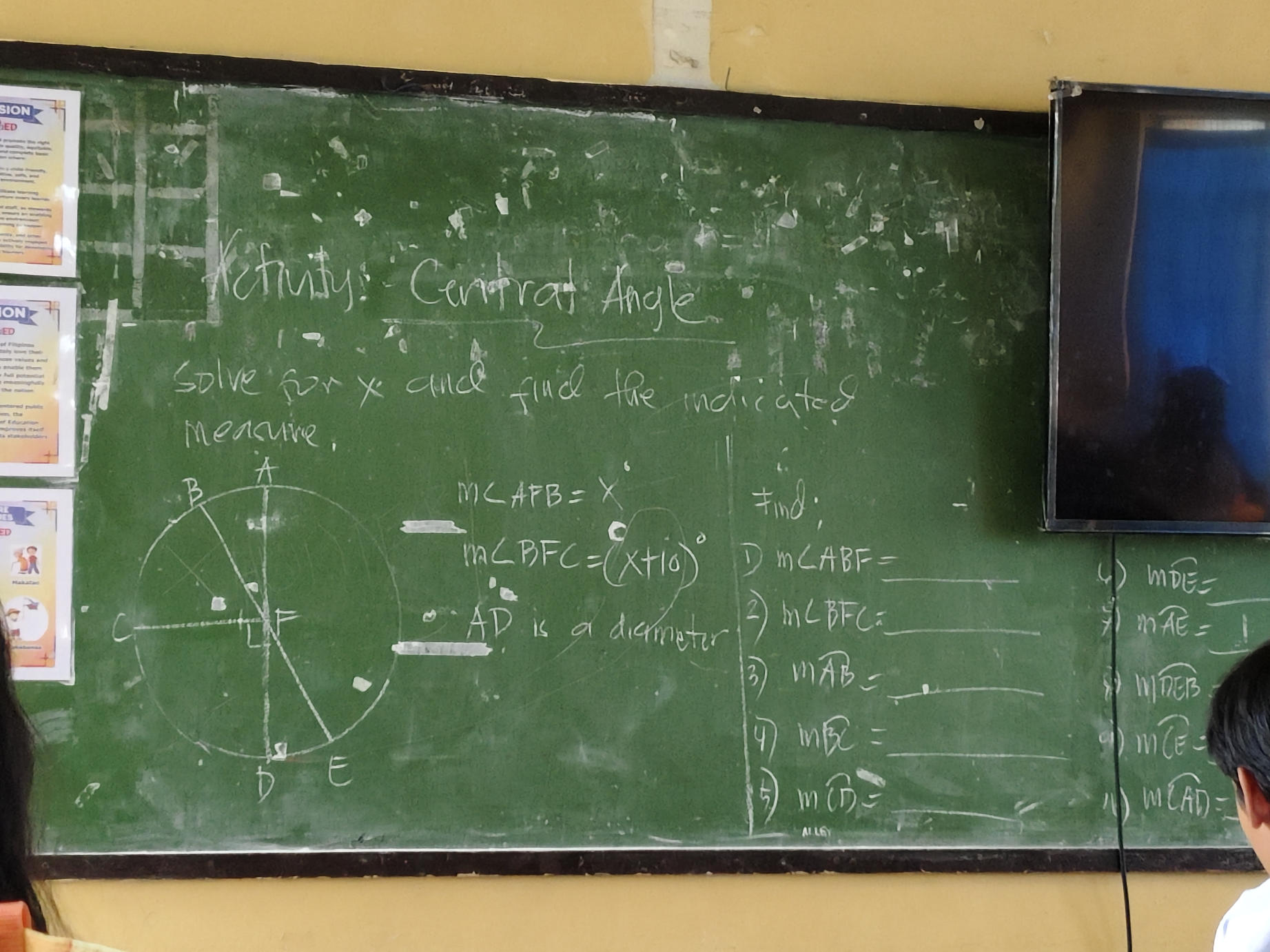 Activity: Central Angle Solve for x and | StudyX