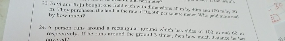 Ravi and Raju bought one field each with | StudyX