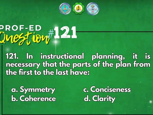 121. In instructional planning, it is | StudyX