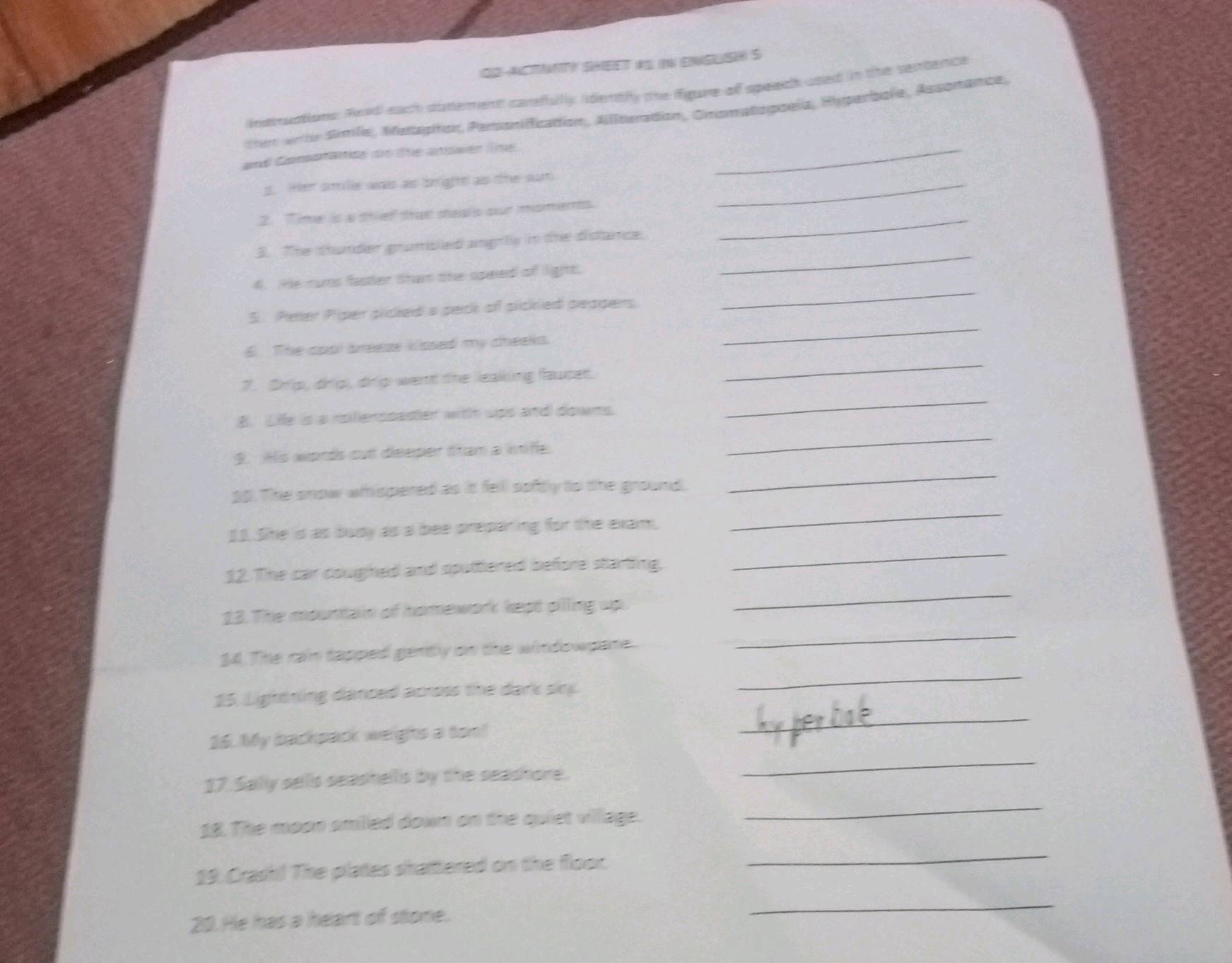 Instructions: Read each statement carefully. | StudyX