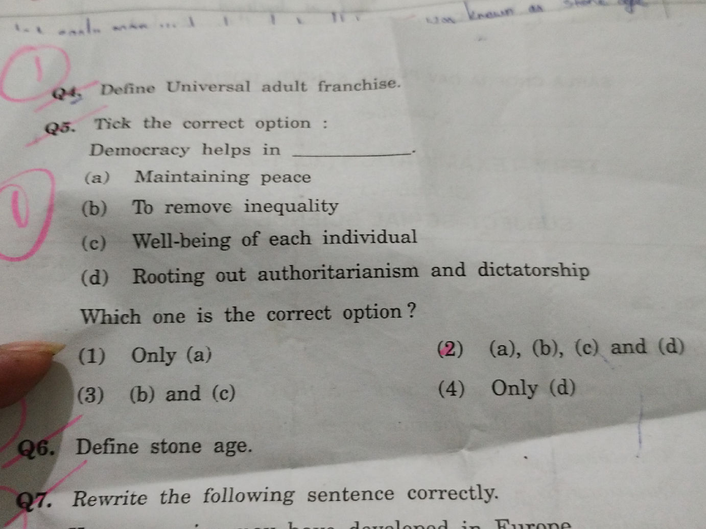 Define Universal Adult Franchise | StudyX