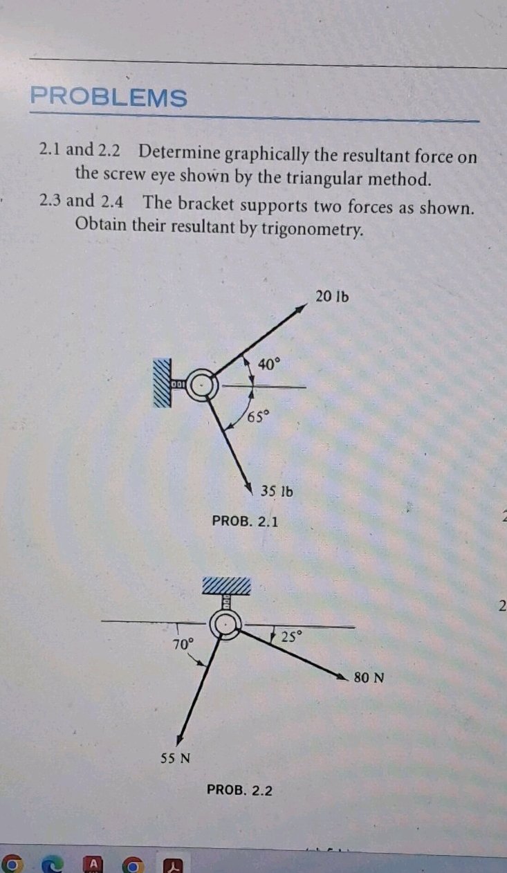 Determine graphically the resultant force on | StudyX
