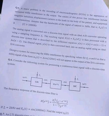 Q.6. Consider the following system for | StudyX