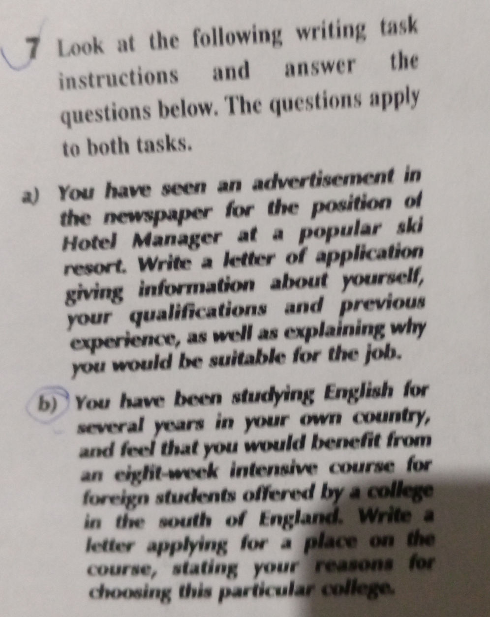 Look at the following writing task | StudyX