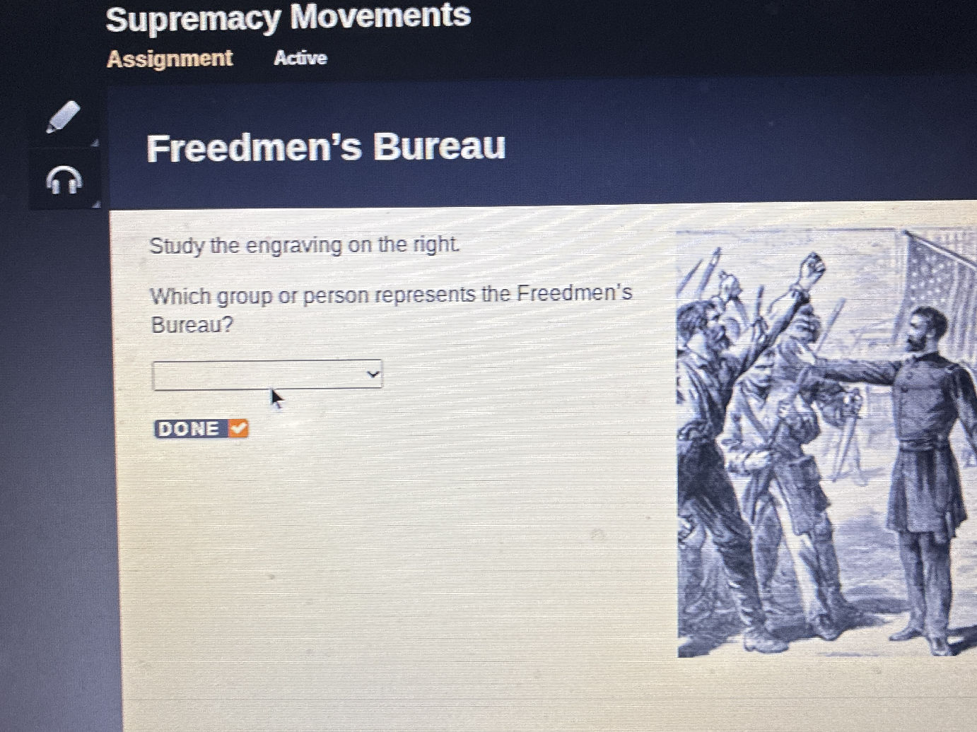 Study the engraving on the right. Which | StudyX