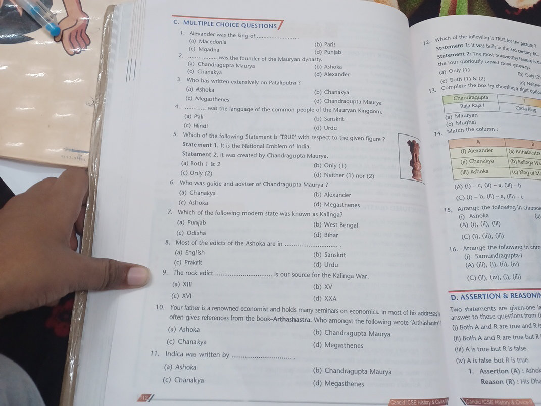 14. Match the column: A B (i) Alexander (a) | StudyX
