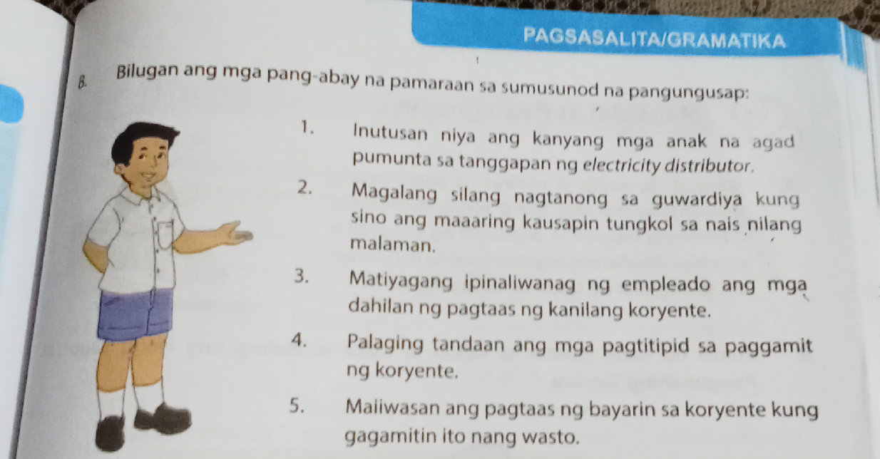 Bilugan ang mga pang-abay na pamaraan sa | StudyX