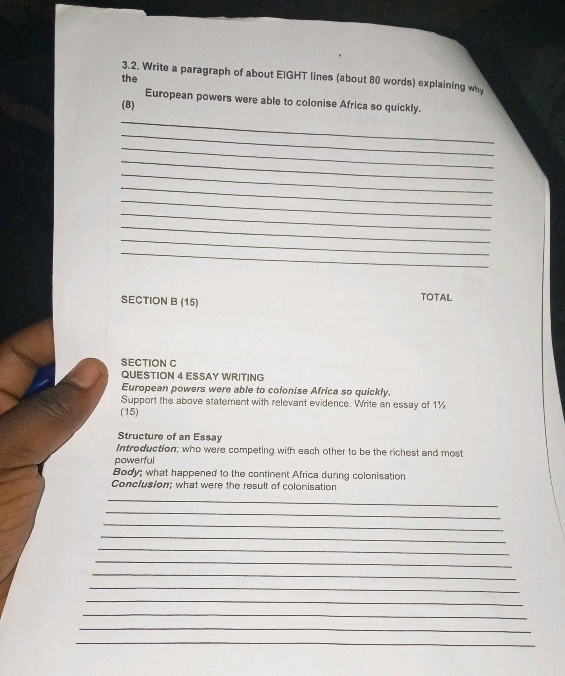 3.2. Write a paragraph of about EIGHT lines | StudyX