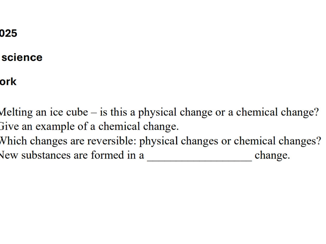 Melting an ice cube – is this a physical | StudyX