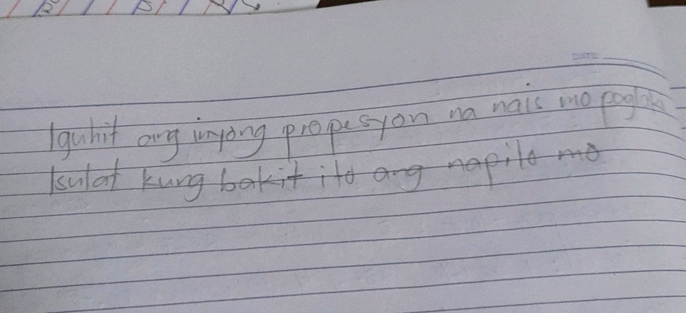 Iguhit ang inyong propesyon na nais mo | StudyX