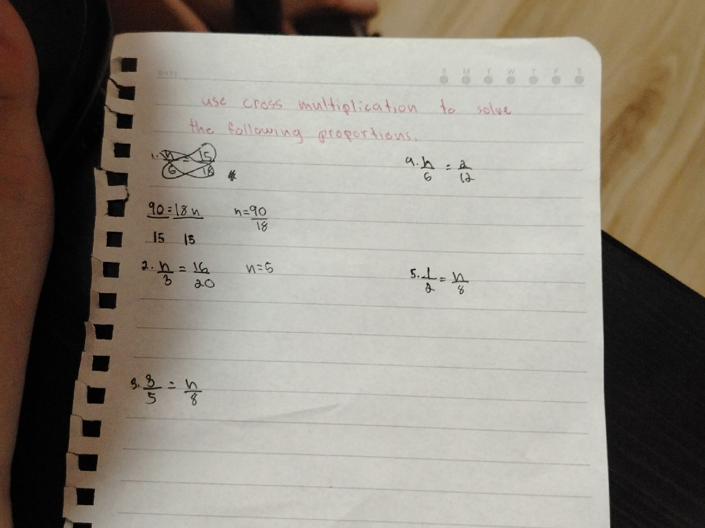 use cross multiplication to solve the | StudyX