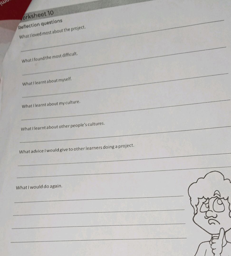 Reflection questions What I loved most about | StudyX