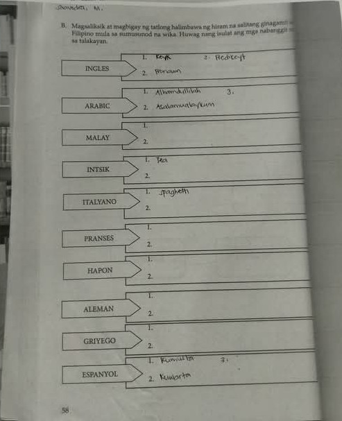 B. Magsaliksik at magbigay ng tatlong | StudyX