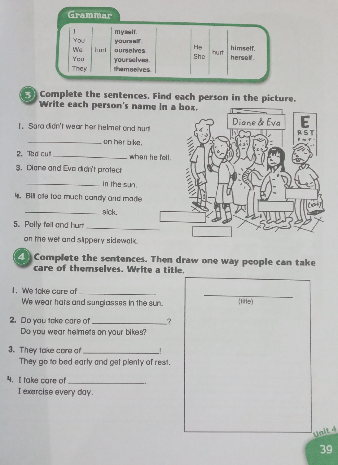 Complete the sentences. Find each person in | StudyX