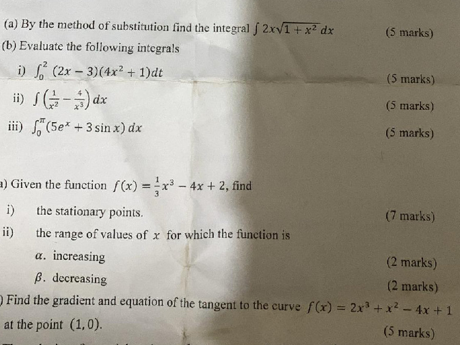 (a) By the method of substitution find the | StudyX