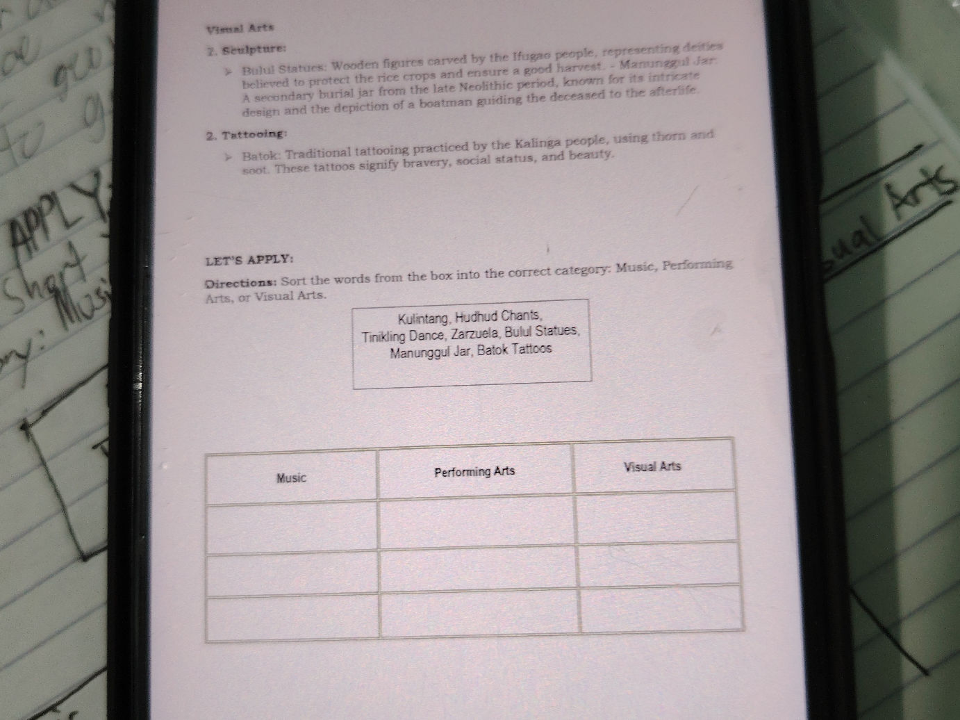 LET'S APPLY: Directions: Sort the words from | StudyX