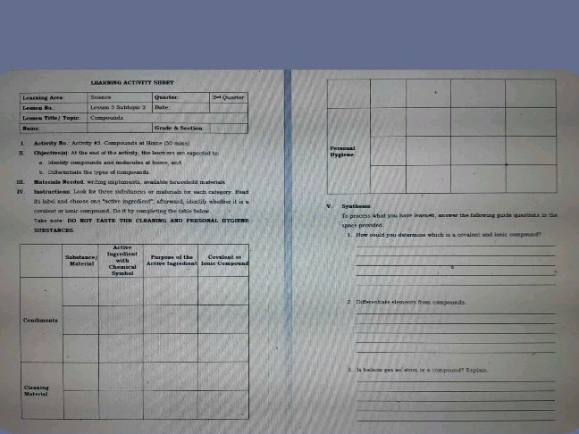 Learning Area: Science Quarter: 2nd Quarter | StudyX