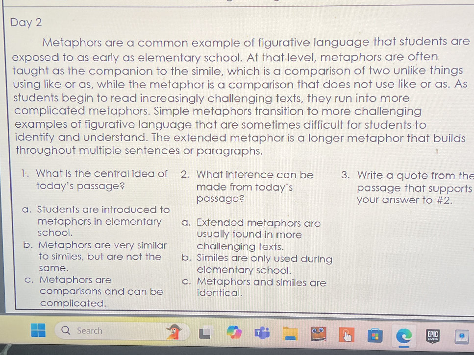 Metaphors are a common example of figurative | StudyX