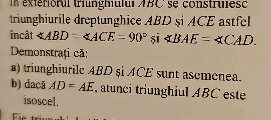 În exteriorul triunghiului $ABC$ se | StudyX