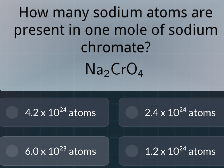 How many sodium atoms are present in one | StudyX
