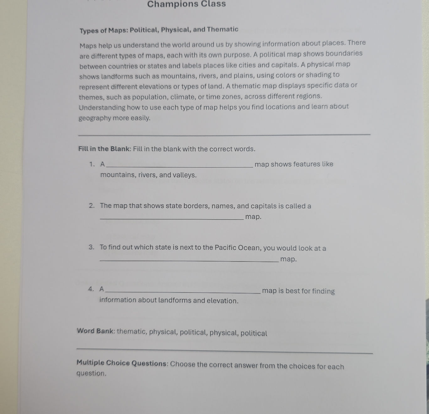 Fill in the Blank: Fill in the blank with | StudyX