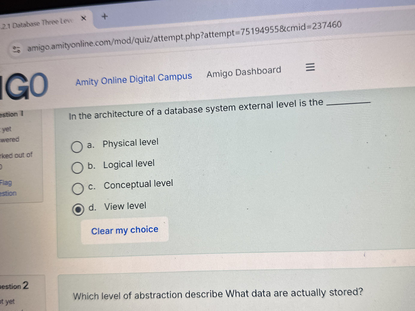 In the architecture of a database system | StudyX
